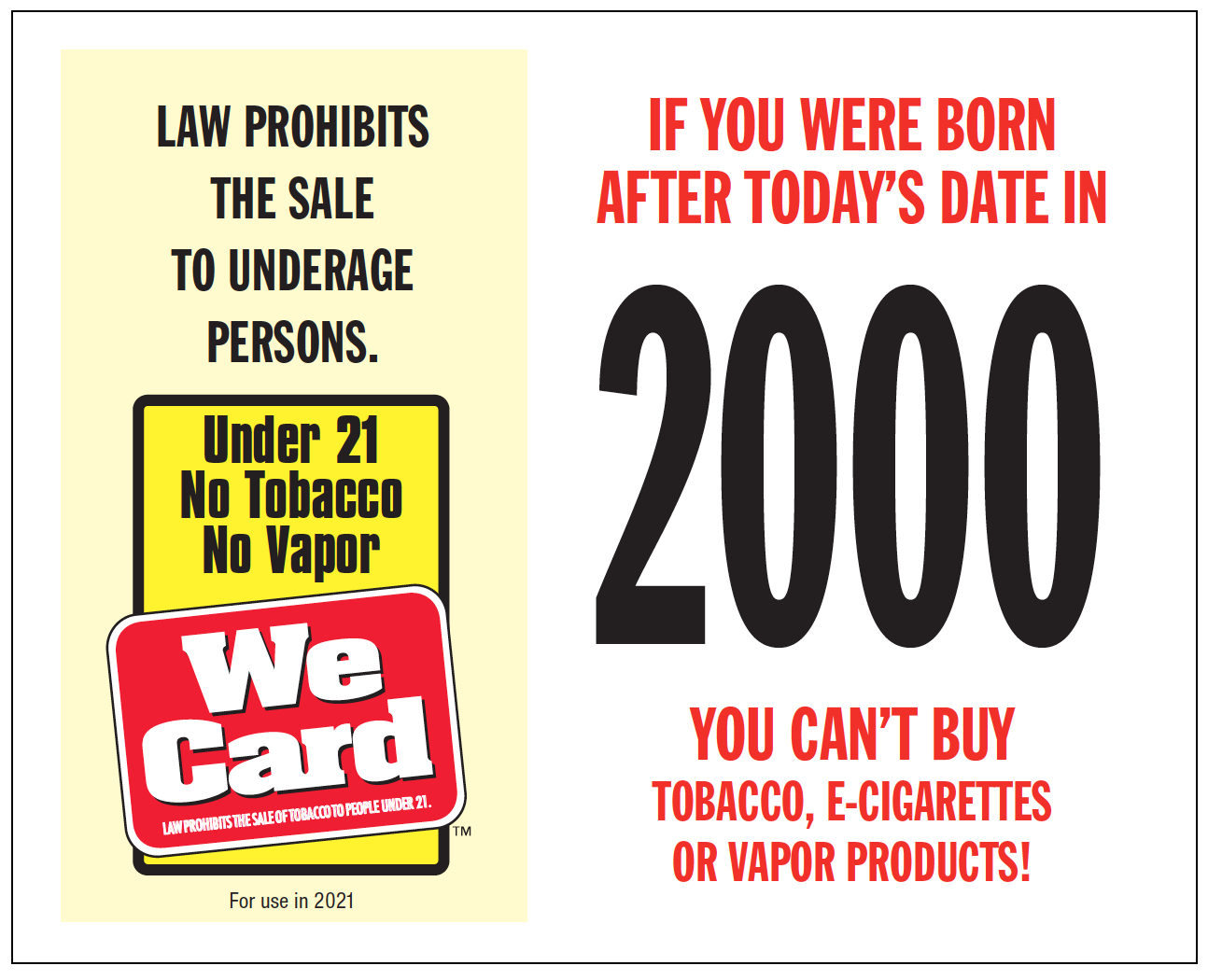 21 Year Minimum-Age Resources | We Card